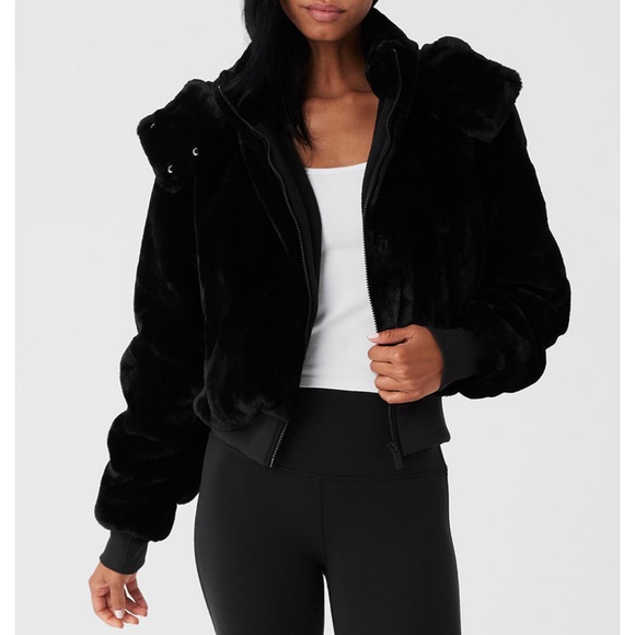 ALO Yoga | Jackets & Coats | Alo Faux Fur Foxy Jacket | Poshmark